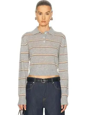 Eterne Barrett Cashmere Sweater - Heather Grey Stripe