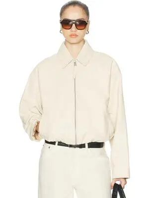 ARMA Loua Leather Jacket Ecru