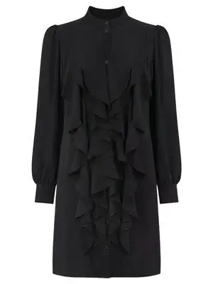 Chloé Ruffled Mini Dress - Black