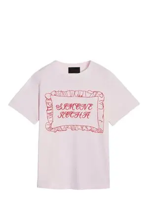 Simone Rocha T-shirt With Front Print - Pink