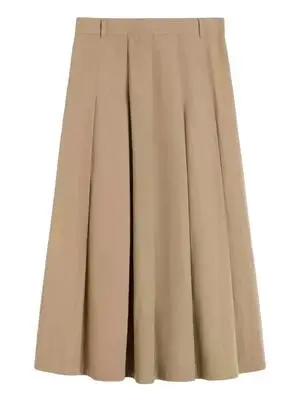Max Mara Pleated A-line Skirt - Neutrals