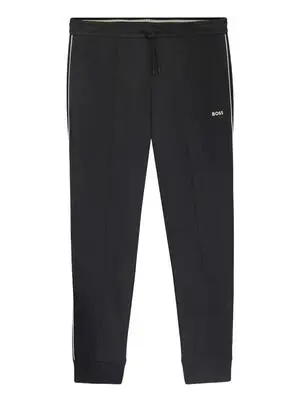 BOSS Piping-detail Track Pants In A Cotton Blend Blue