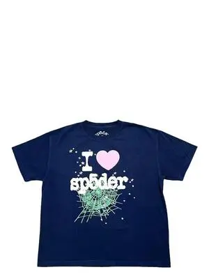 SP5DER Souvenir Web Logo T-shirt - Blue