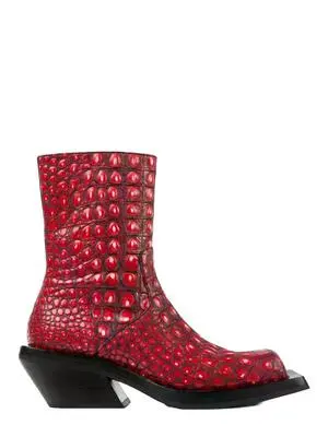 Camper Quetal Textu Ankle Boots - Red