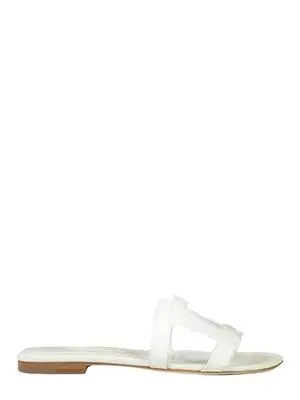 Manolo Blahnik Cut-out Flat Sandals - White