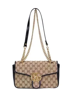 Gucci Gg Marmont Chain Shoulder Bag - Neutrals