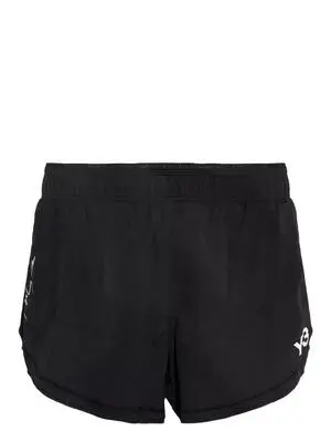Y3 Logo-detail Mini Shorts - Black