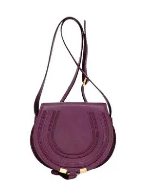 Chloé Marcie Leather Shoulder Bag - Purple
