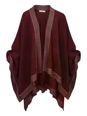 PIP STUDIO Striped Open-front Cape - Red
