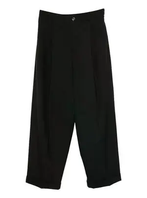 Marni Cuffed Pleated Trousers - Black
