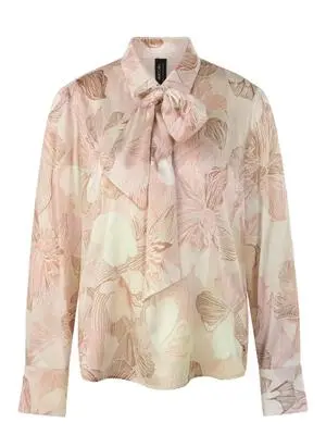MARCCAIN Floral Bow Blouse - Neutrals