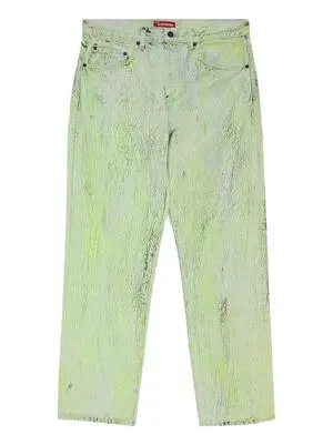 Supreme Crackle Regular Jeans - Green