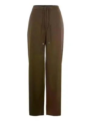 Max Mara Corone Elasticated Trousers - Green