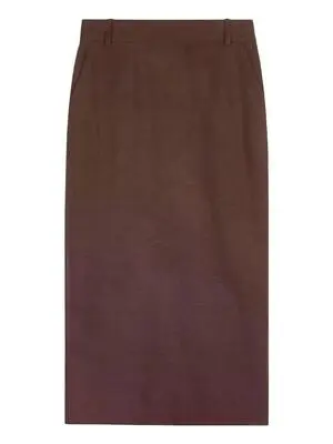 TOD'S Midi Skirt With Pocket Detail - Brown