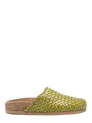 Dragon Diffusion Woven Mules - Green