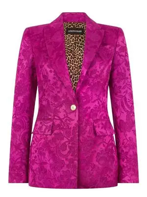 Roberto Cavalli Floral Print Blazer - Pink