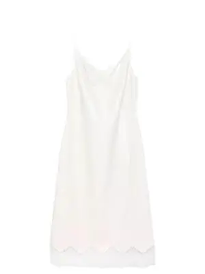 Coperni Lace-trim Midi Dress - White