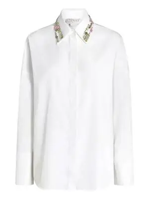 GENNY Embellished Collar Shirt - White