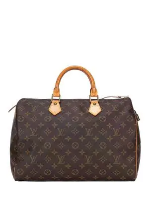 LOUIS VUITTON Speedy Monogram Top Handle Bag - Brown