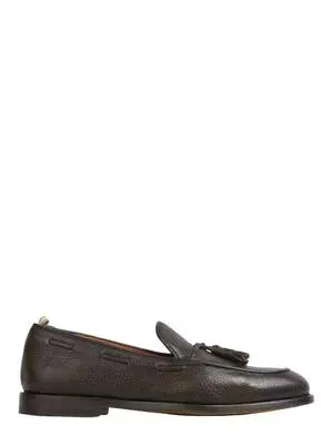 Officine Creative Tassel-detail Textured Loafers - Brown