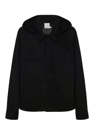Simkhai Travis Hooded Chest-pocket Overshirt - Black