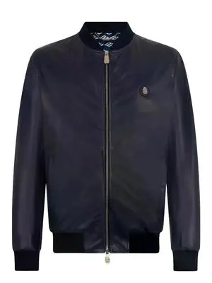 BILLIONAIRE Zip-up Bomber Jacket - Blue