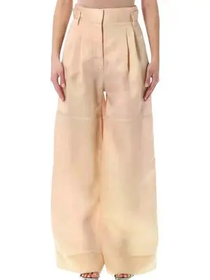 Alberta Ferretti Organza Trousers - Neutrals