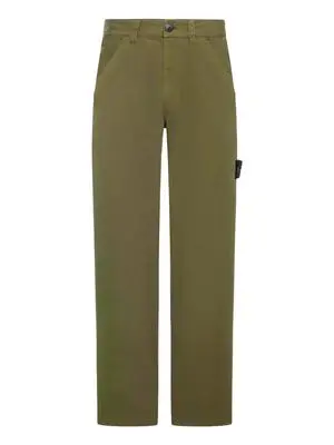 Stone Island Cotton Trousers - Green
