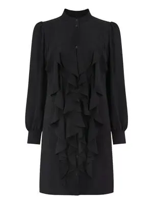 Chloé Ruffled Mini Dress - Black