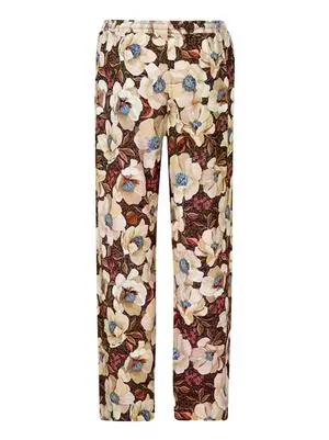 PIP STUDIO Floral Print Loungewear Trousers - Brown