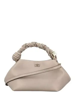 GANNI Small Knotted Tote Bag - Grey