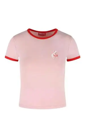 DIESEL® Crew-neck Print T-shirt - Pink