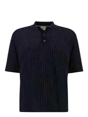 Paul & Shark Ribbed Polo Shirt - Blue