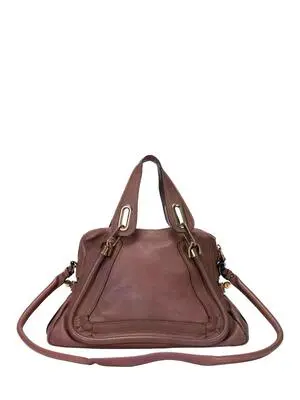Chloé Paraty Leather Handbag - Brown