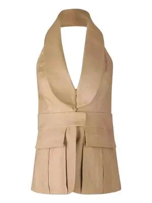 Alexis Micoli Halterneck Top - Neutrals