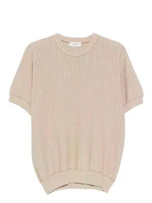 PIACENZA CASHMERE 1733 Short-sleeve Top - Neutrals