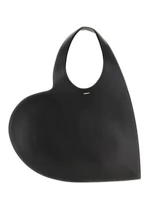 Coperni Heart Leather Shoulder Bag - Black