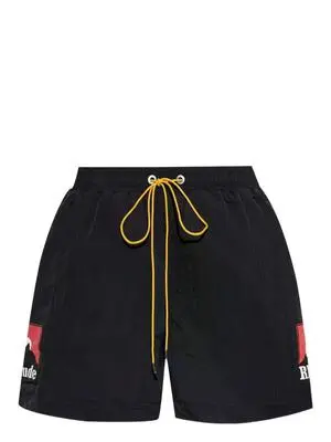 Rhude Logo-detail Shorts - Black