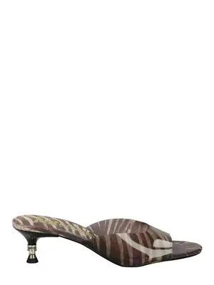 Just Cavalli Zebra-print Kitten Heel Sandals - Brown