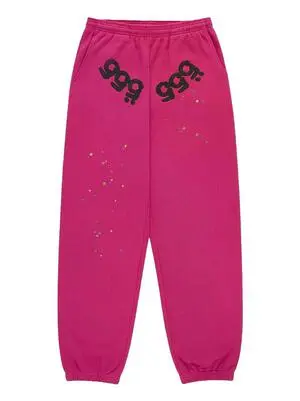 SP5DER Angel Number Track Pants - Pink