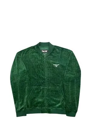 SINCLAIR Jacquard Velour Track Jacket - Green