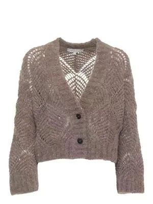 Antonelli Firenze Buttoned Cardigan - Brown