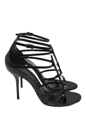 Saint Laurent Cassandra Strappy Sandals - Black