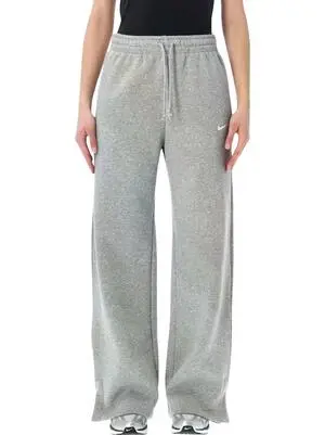 Nike Logo-detail Wide-leg Track Pants - Grey