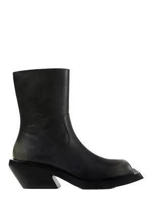 Camper Ankle Boots With Square Toe - Black