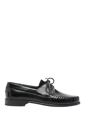 VINNY'S Millo Two-tone Boat Shoes - Black