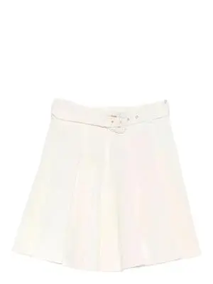 Versace Pleated Belted Skirt - White