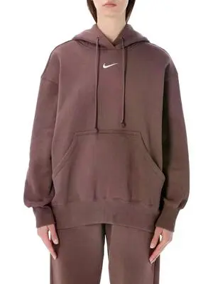 Nike Logo-detailed Hoodie - Brown