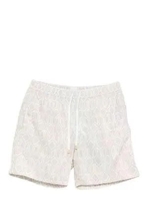 Eleventy Geometric-pattern Beach Shorts - Neutrals