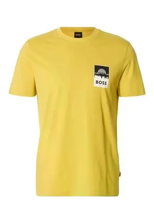 BOSS Logo-print T-shirt - Yellow
